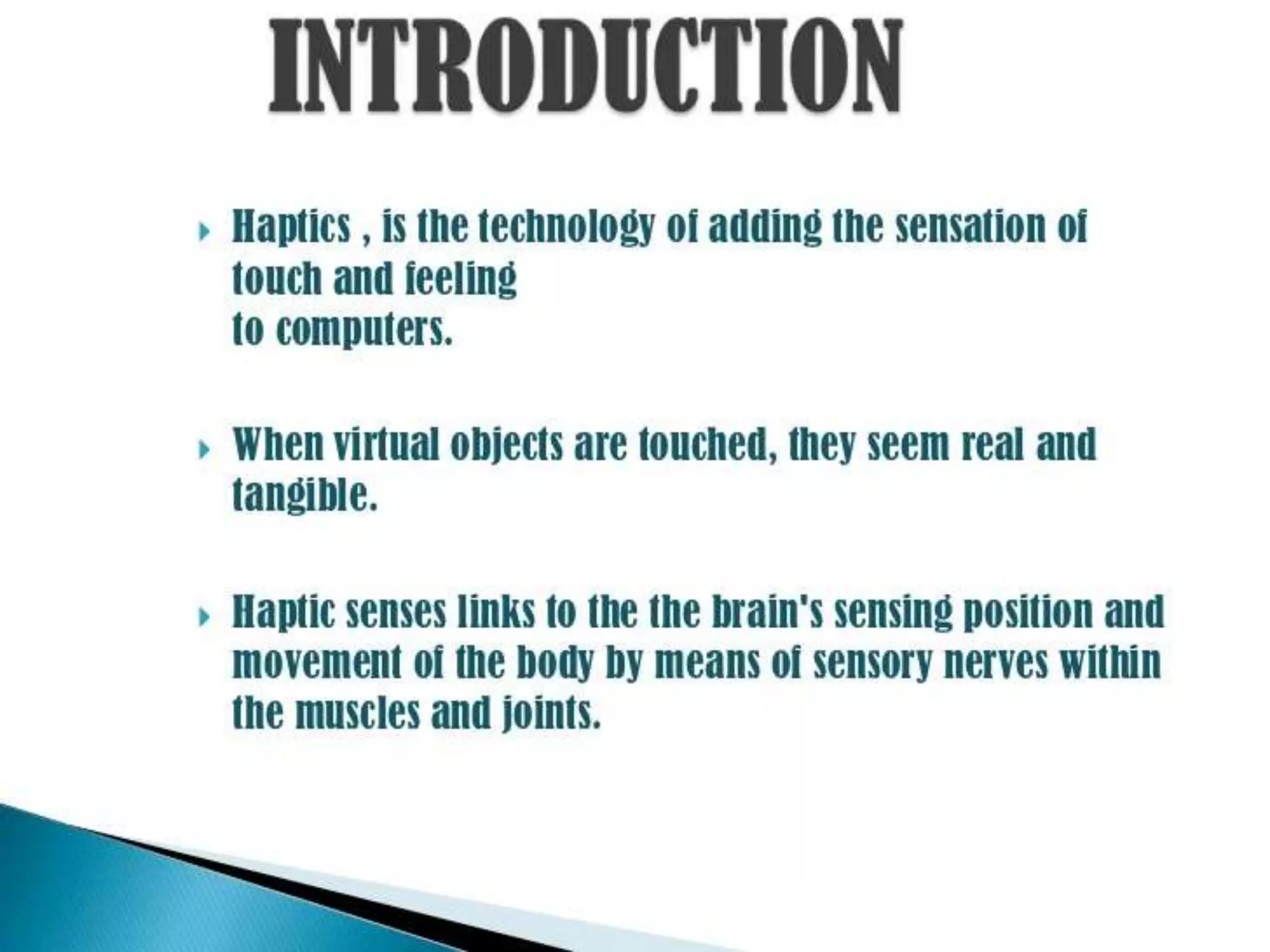 Haptic technology ppt | PPT