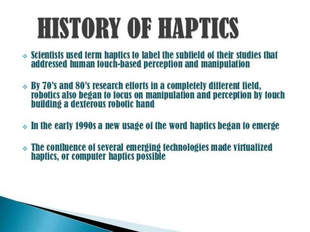 Haptic technology ppt | PPT