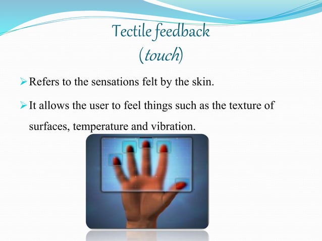 Haptic touch feedback technology ppt | PPT