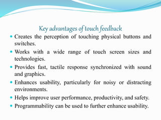 Haptic touch feedback technology ppt | PPTX