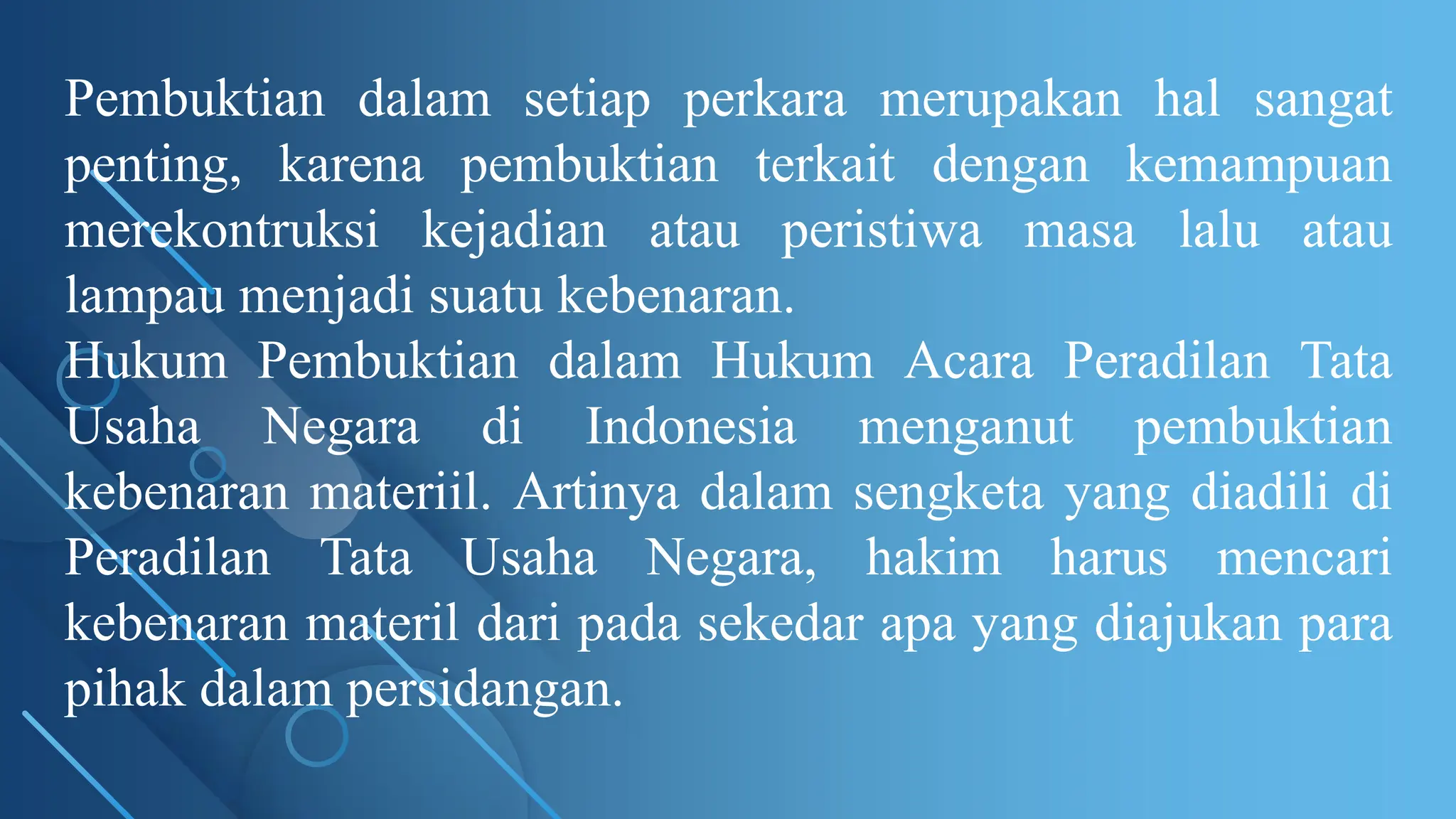 PEMBUKTIAN HUKUM ACARA PERADILAN TATA USAHA NEGARA | PDF