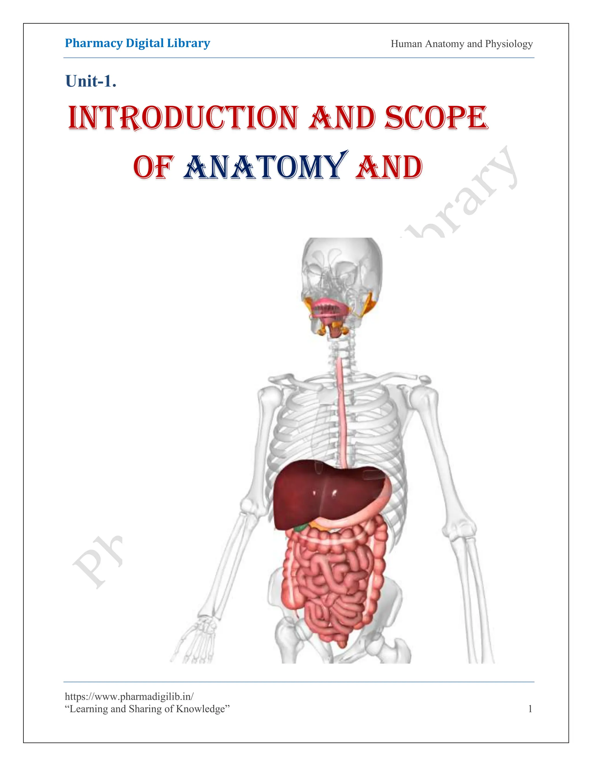 Introduction and scope of Anatomy & Physiology | PDF
