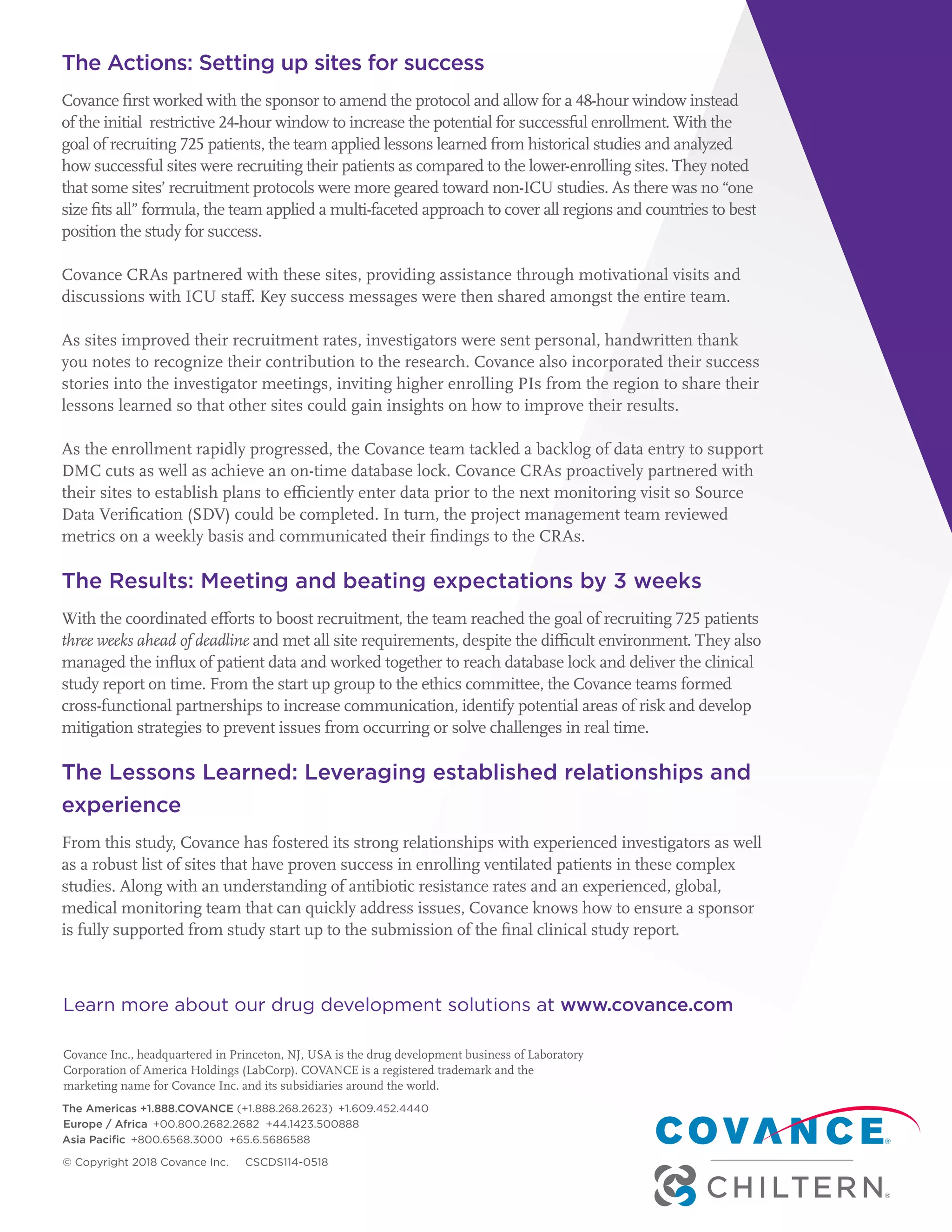 Improving Study Start Up and Recruitment for a Drug-Device Clinical ...