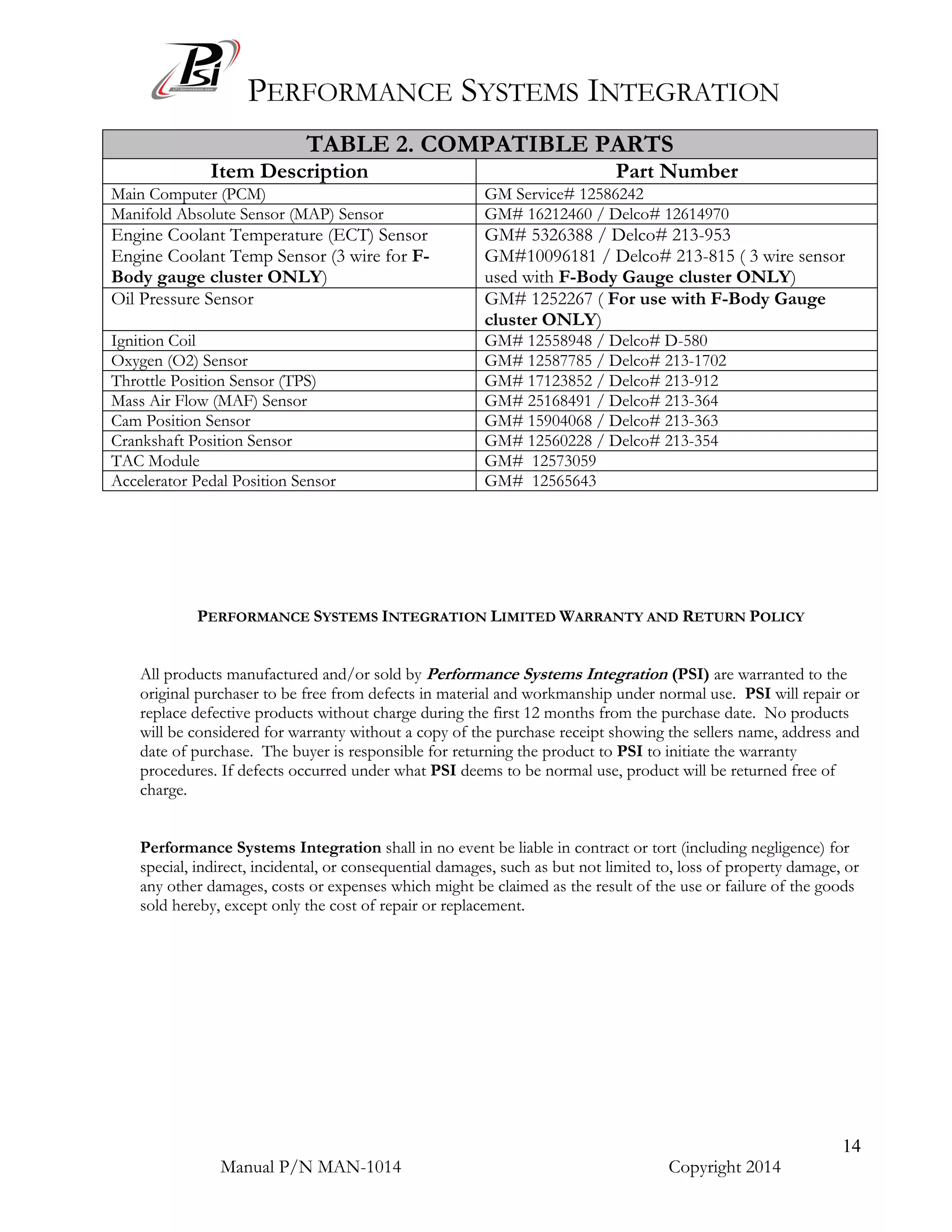 Har 1014 Vortec DBW Wiring Harness Manual and Instructions | PDF