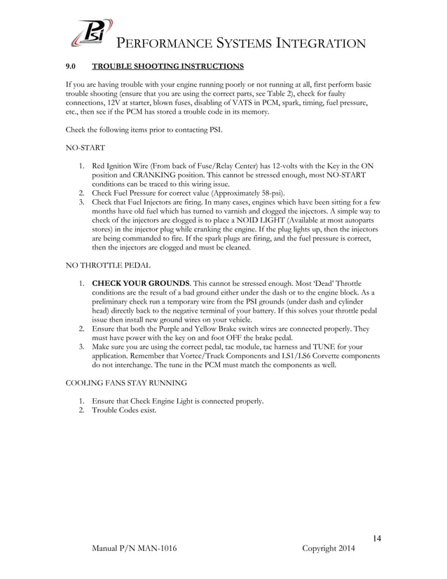 Har 1016 LS1 DBW Wiring Harness Manual and Instructions | PDF