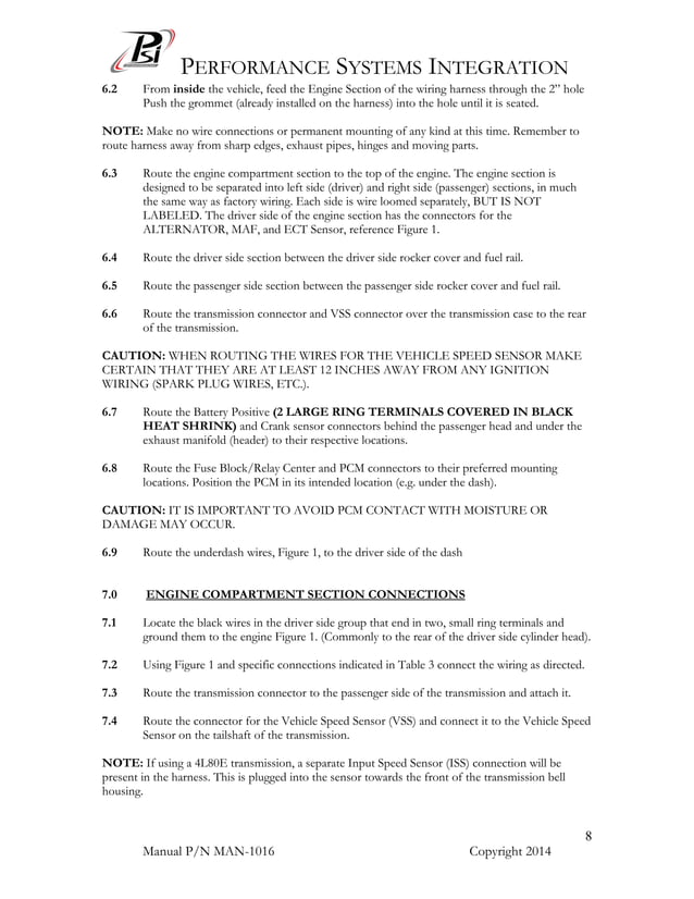 Har 1016 LS1 DBW Wiring Harness Manual and Instructions | PDF