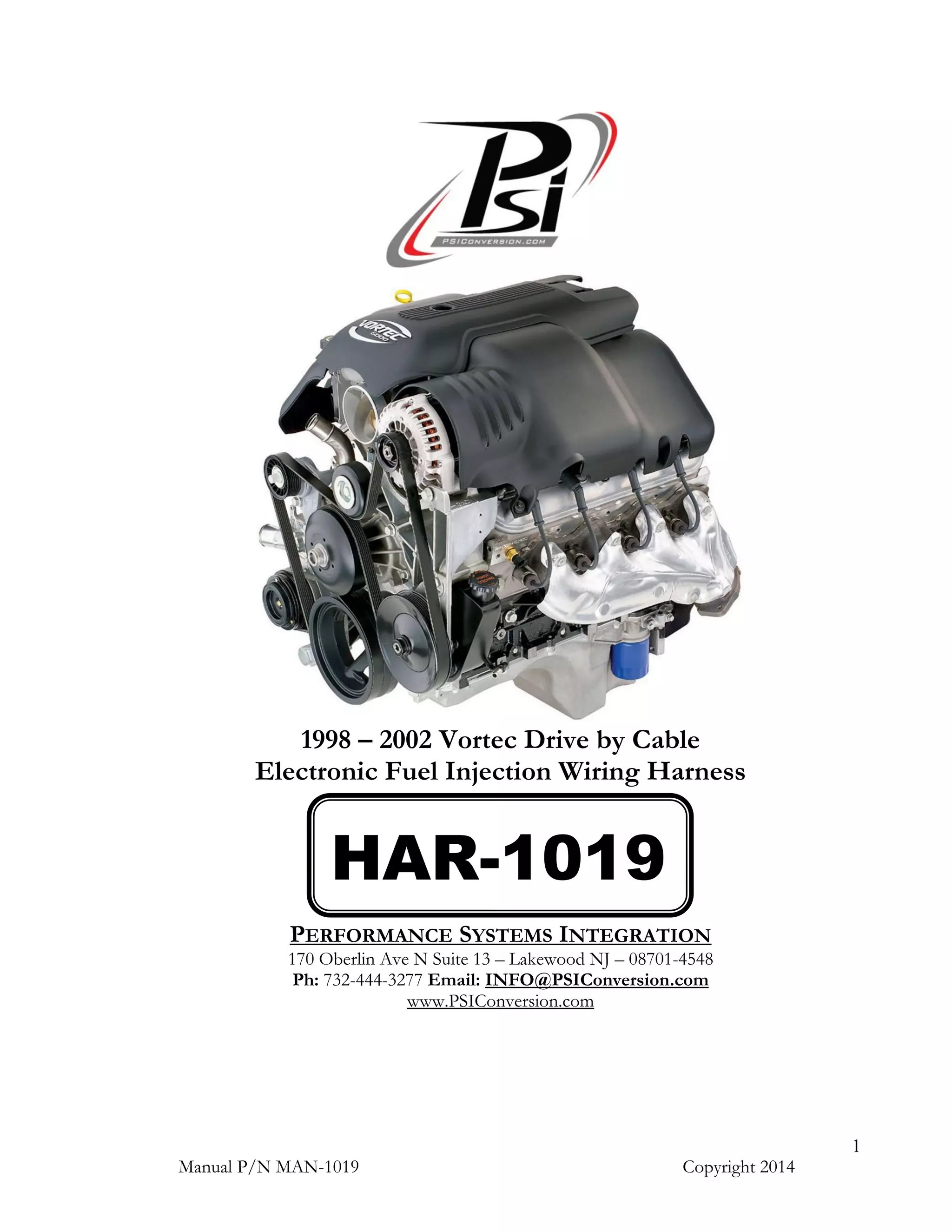 Har 1019 Vortec Swap Wiring Harness Instructions - EFI Conversion from ...
