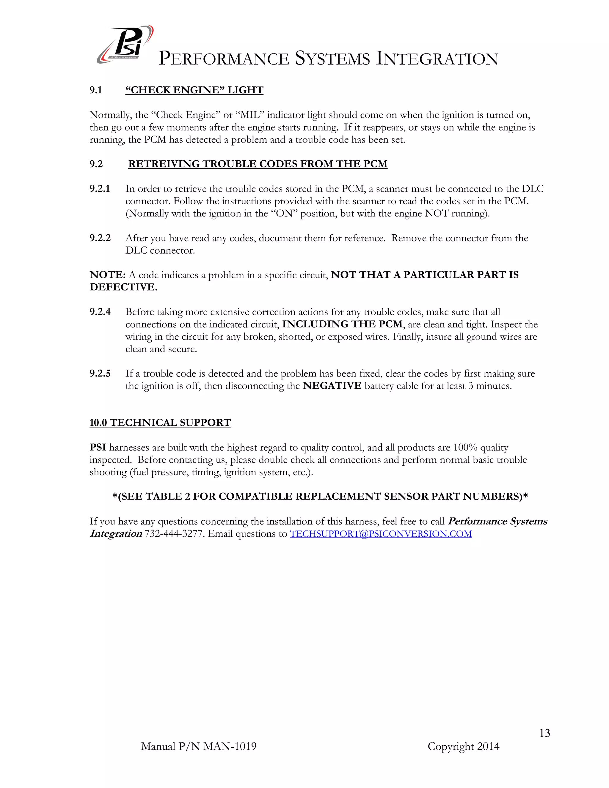 Har 1019 Vortec Swap Wiring Harness Instructions - EFI Conversion from ...