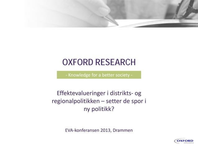 Evalueringskonferansen 2013: Harald Furre | PPT