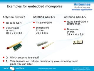 Antennas: the key to your wireless application Harald Naumann Round ...