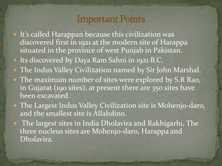 Harappan civilization (indus valley civilization) | PPTX
