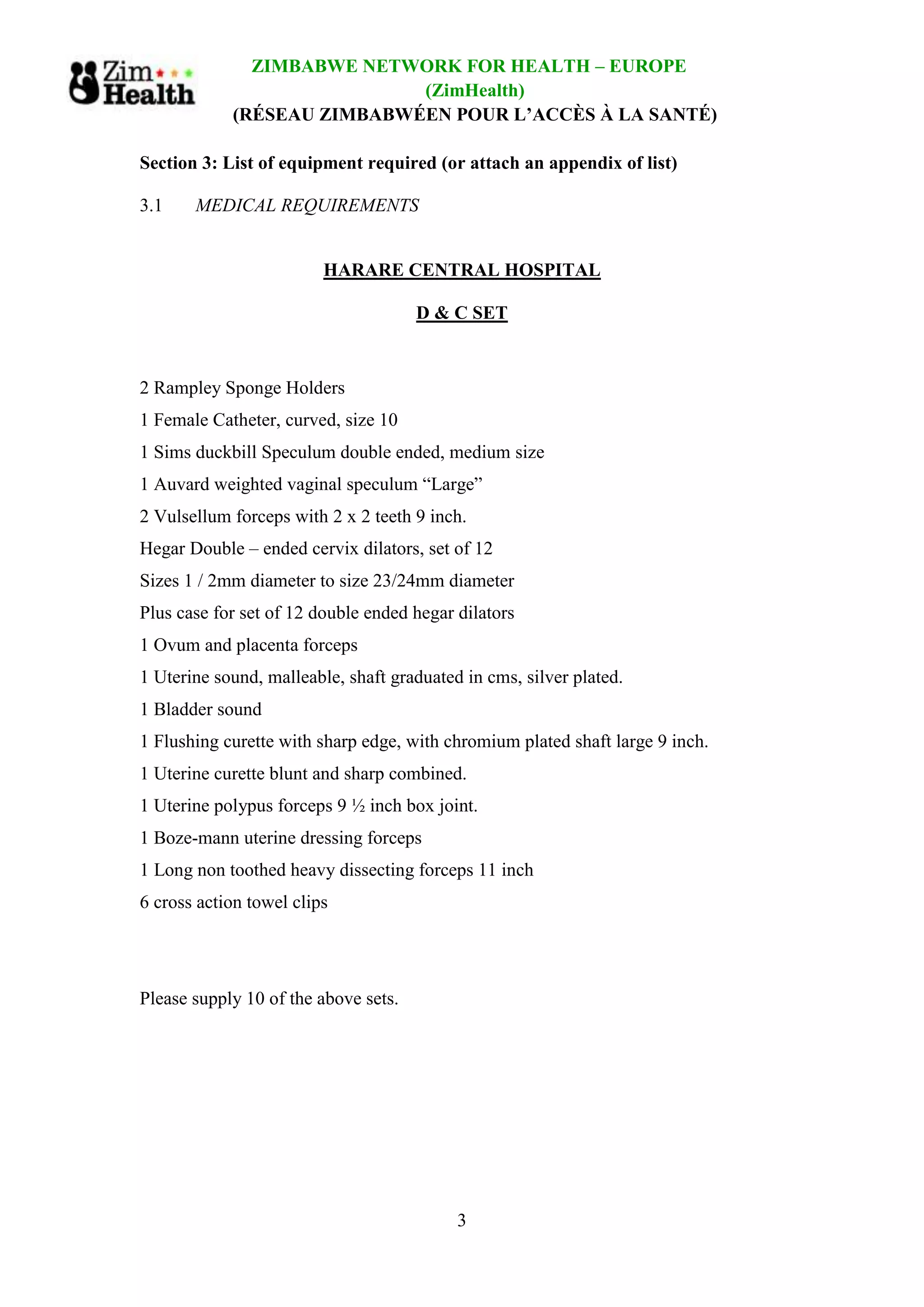 Harare hospital clinic profile | PDF