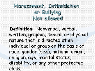 Harassment Retraining Kids | PPT