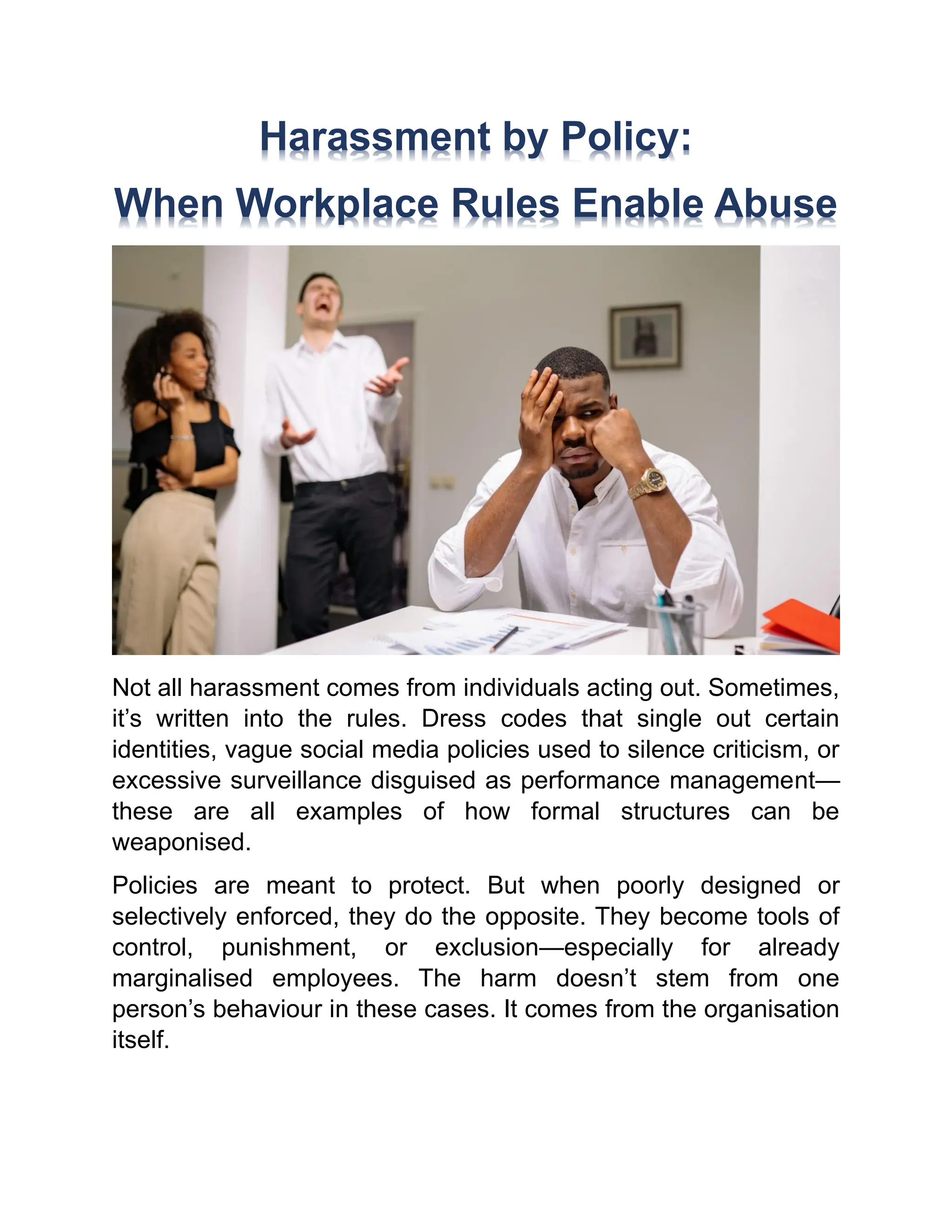 Harassment by Policy - When Workplace Rules Enable Abuse.pdf
