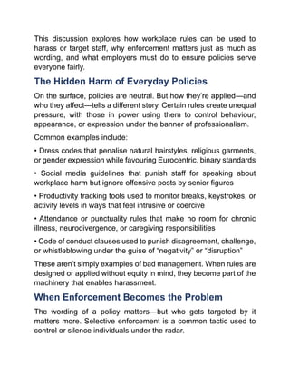 Harassment by Policy - When Workplace Rules Enable Abuse.pdf