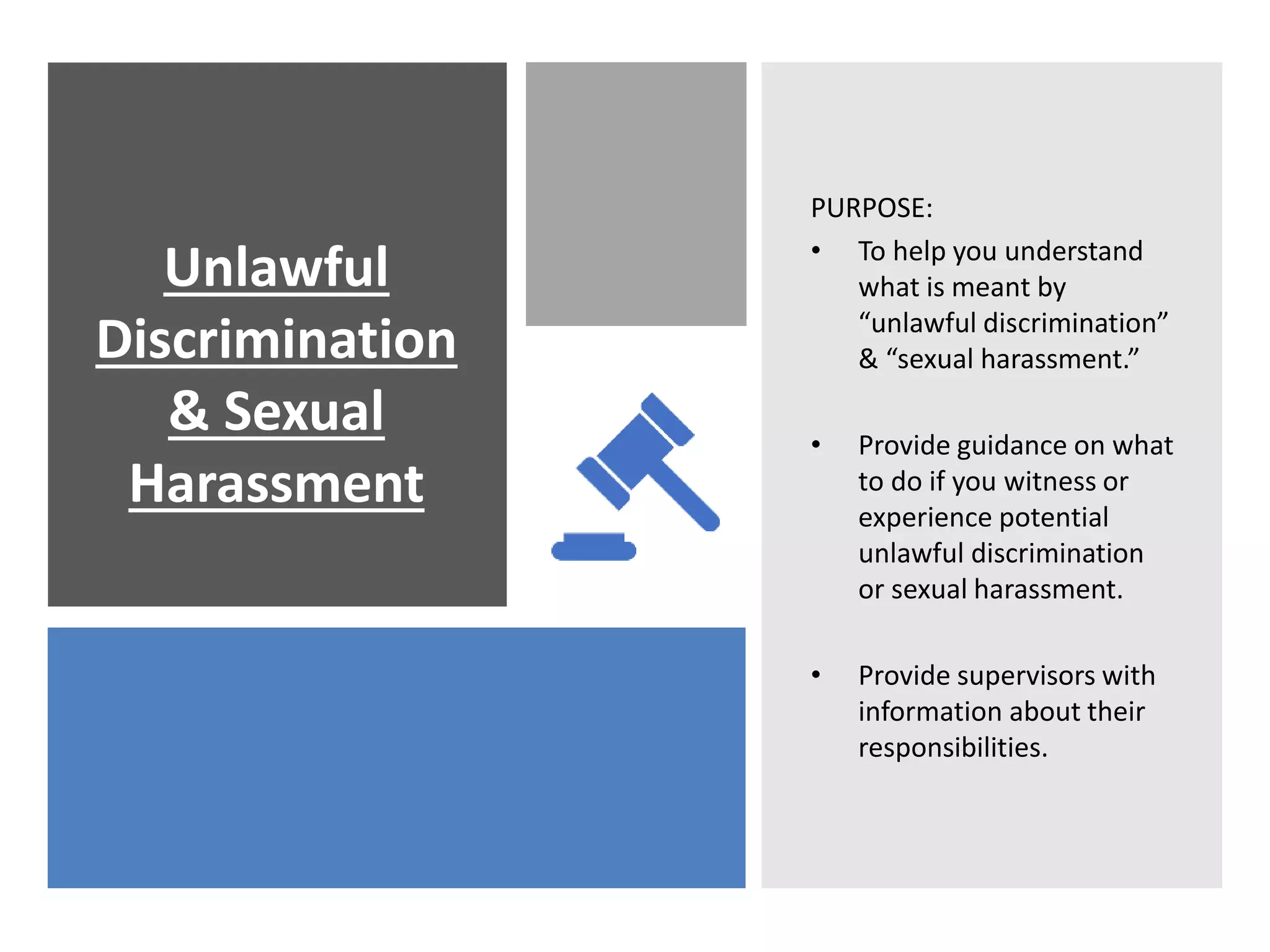 Harassment & Discrimination Training | PPTX