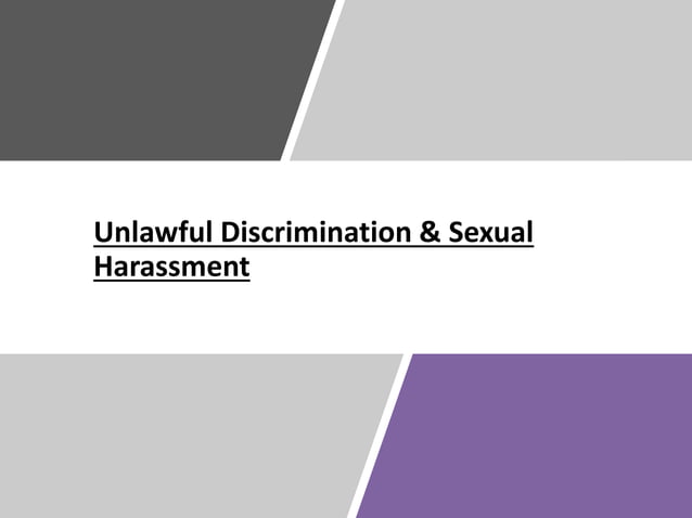 Harassment & Discrimination Training | PPTX