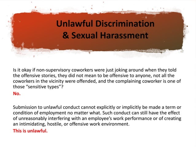 Harassment & Discrimination Training | PPTX