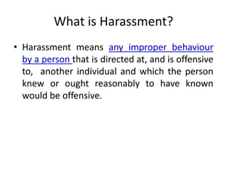 Harassment, violence and terrorism | PPT