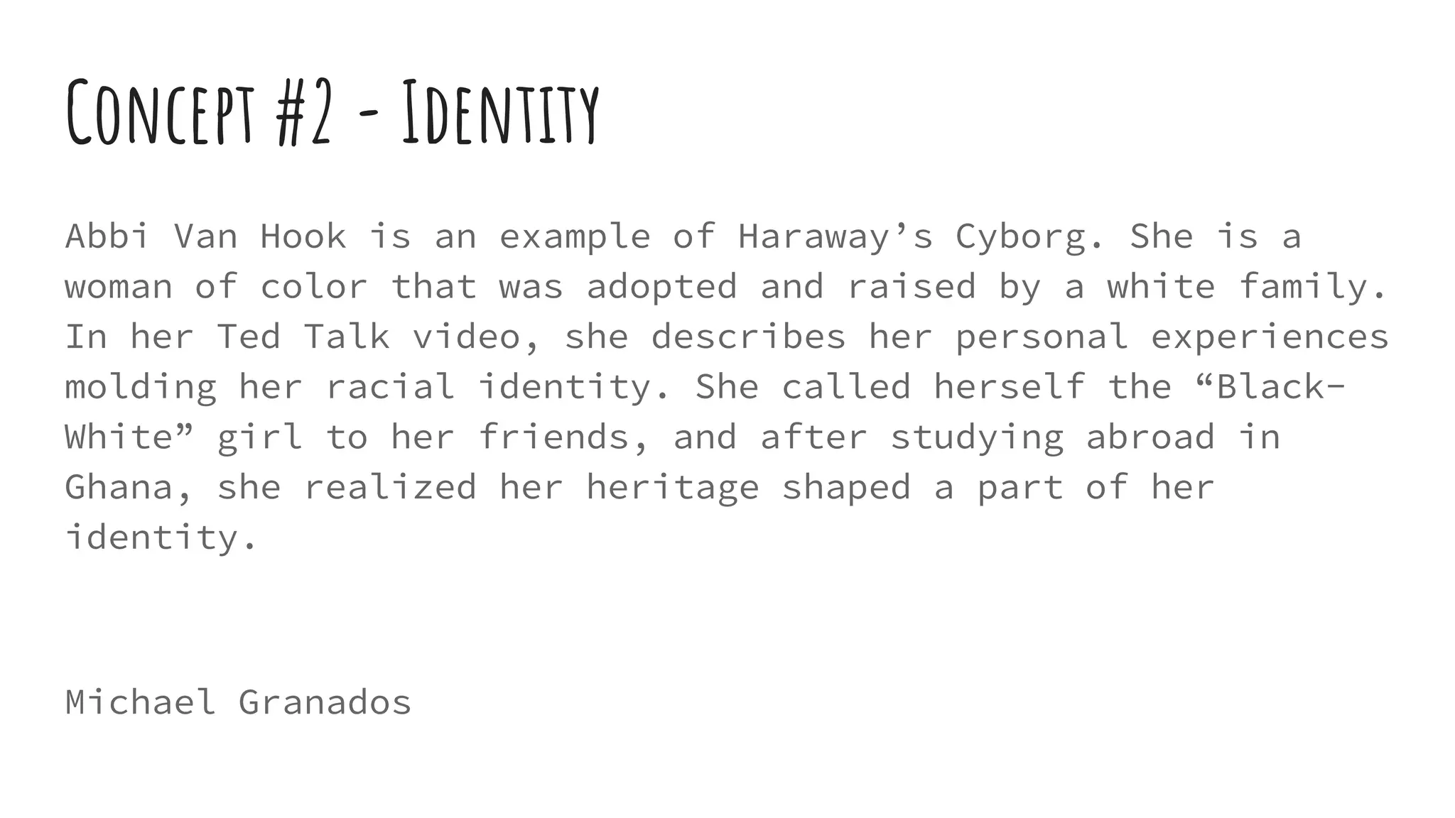 Haraway's cyborg manifesto | PPTX