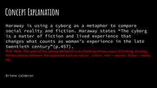Haraway's cyborg manifesto | PPTX