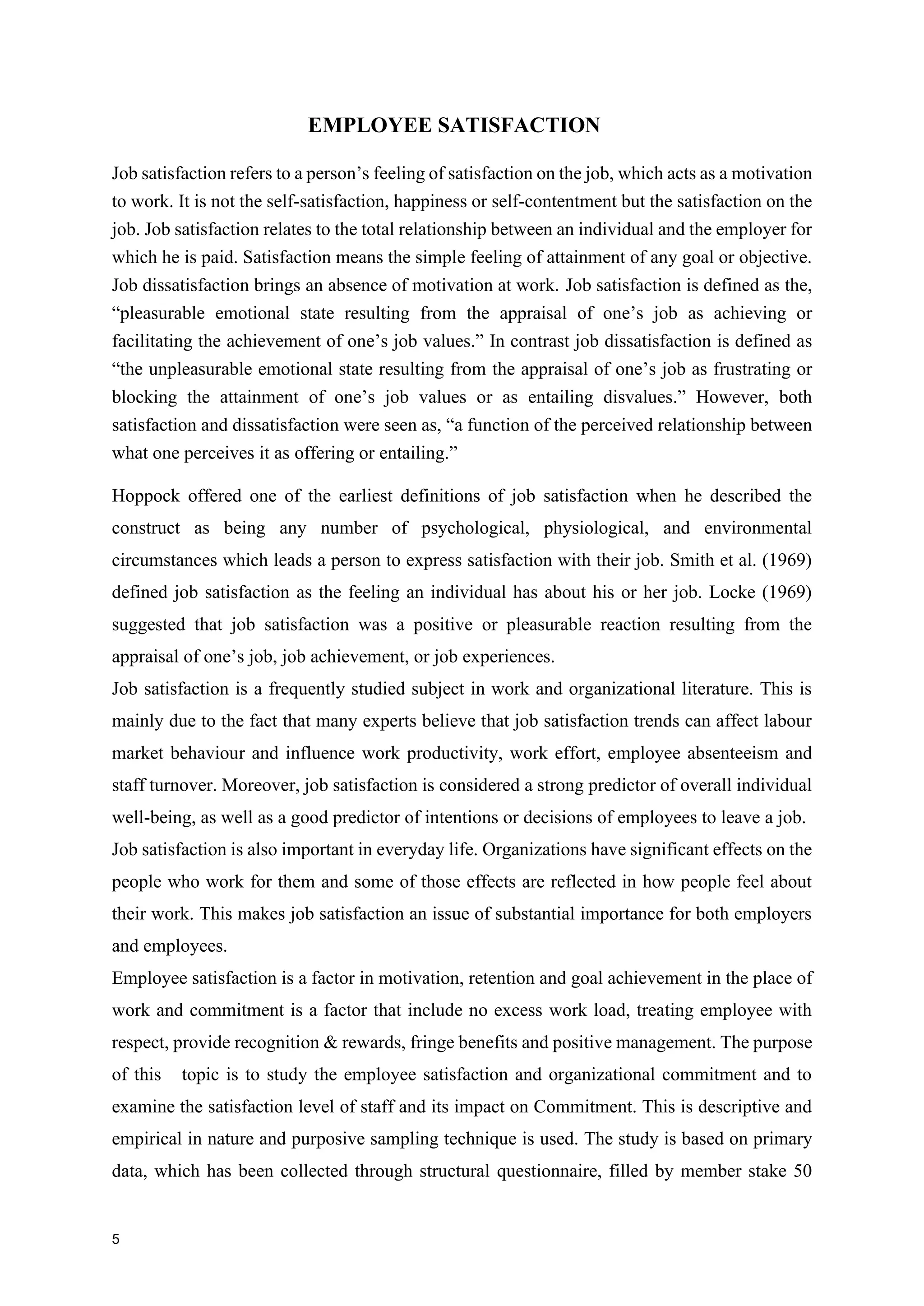 EMPLOYEE SATISFACTION FROM KHANNA PAPER MILLS | PDF