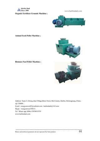 RIng die organic fertilizer granulator | PDF