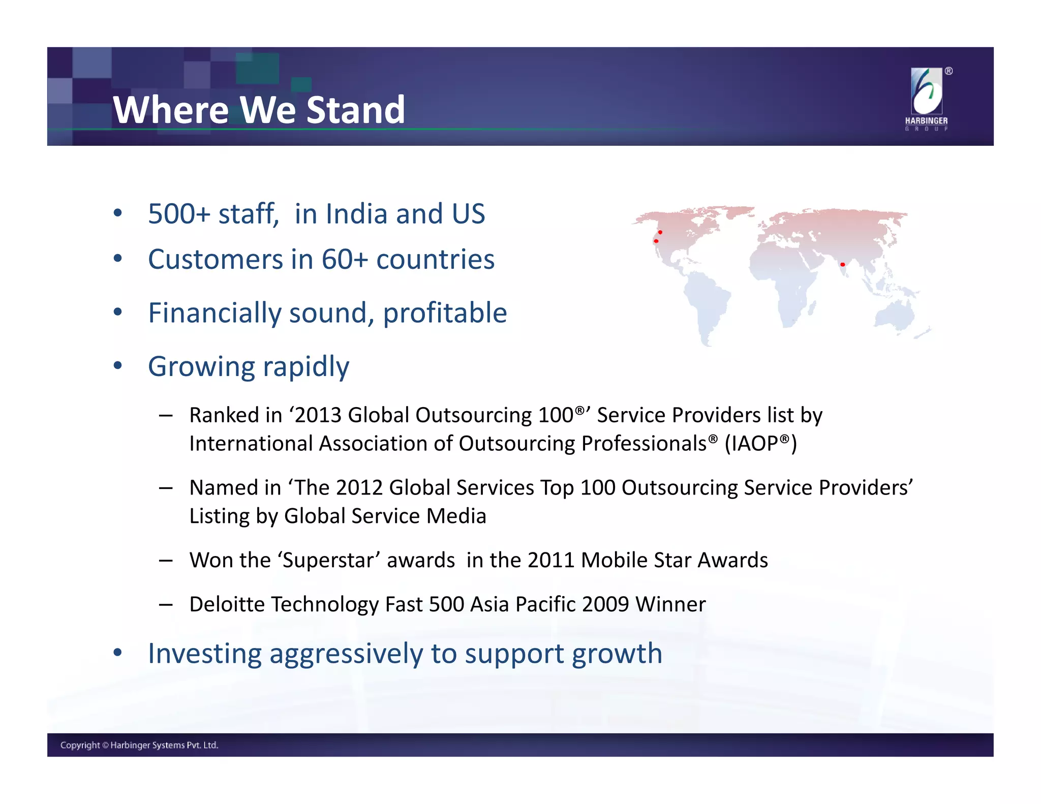 Harbinger systems-corporate-presentation-2013-v1 | PDF