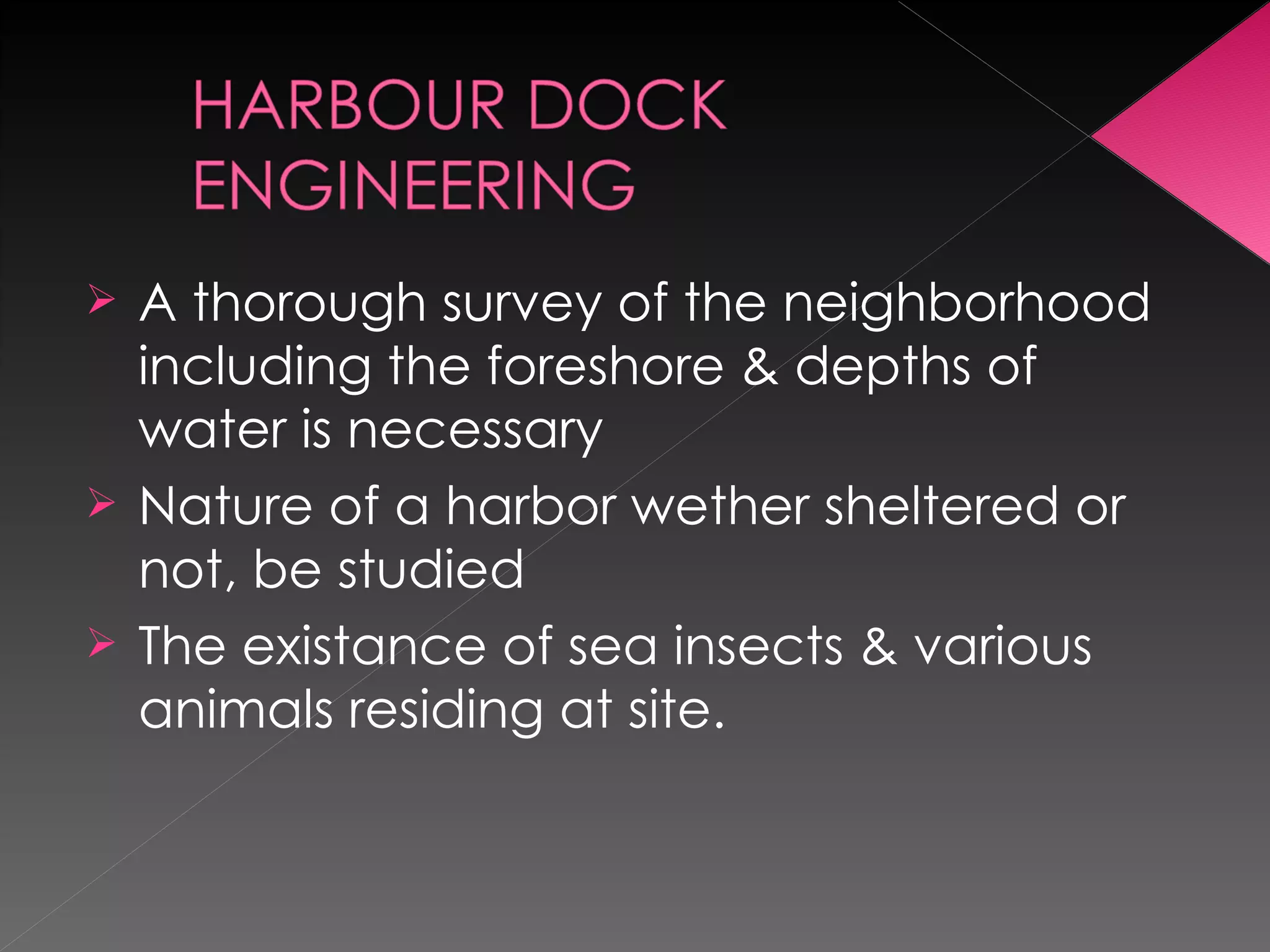 harbor types and site selection | PDF