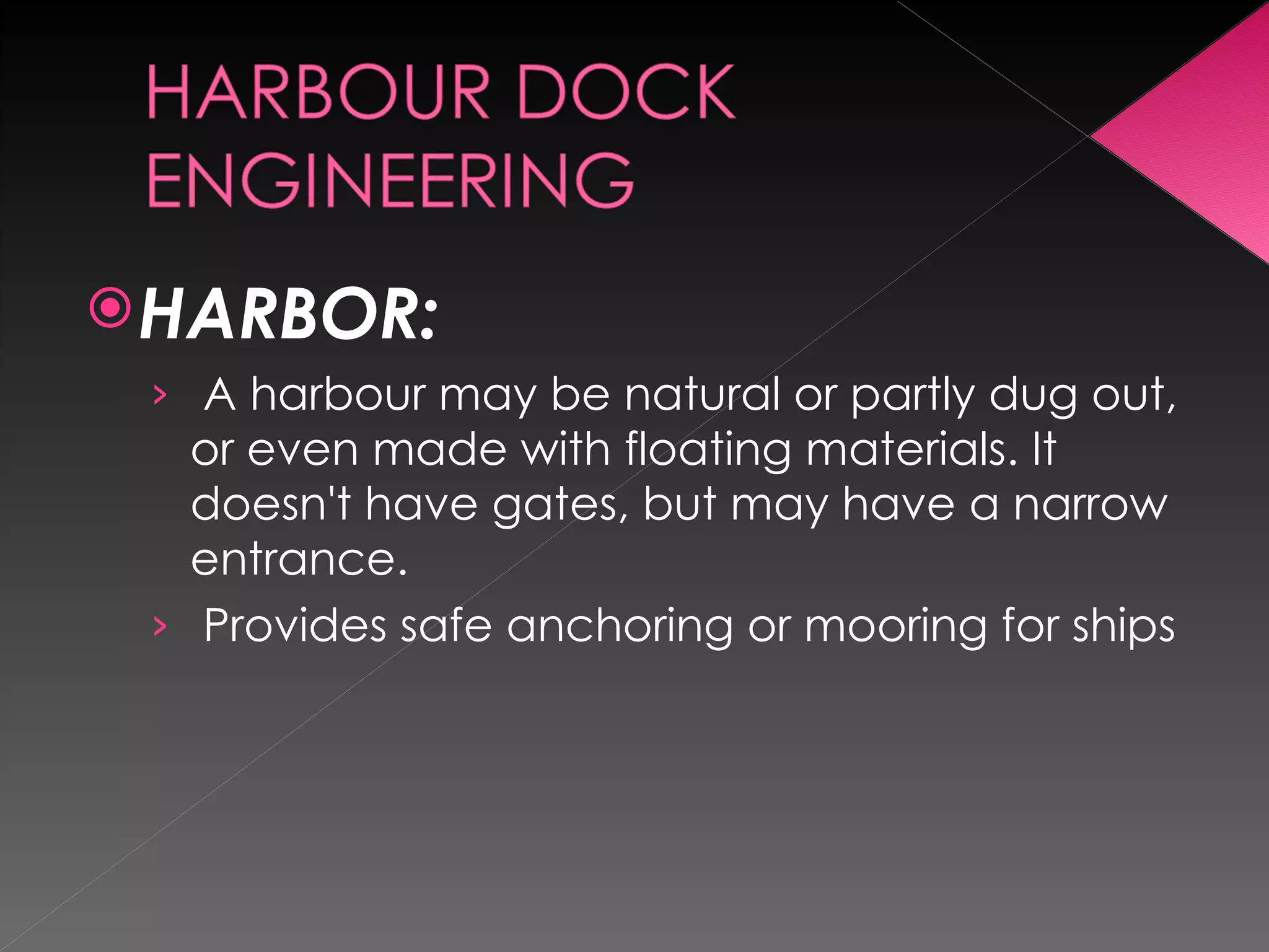 harbor types and site selection | PDF