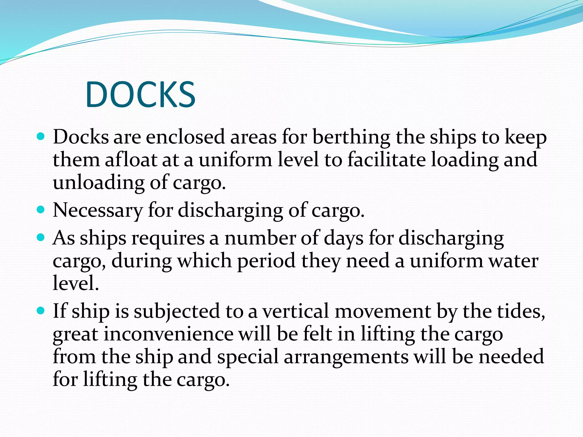 Harbours and docks | PPTX