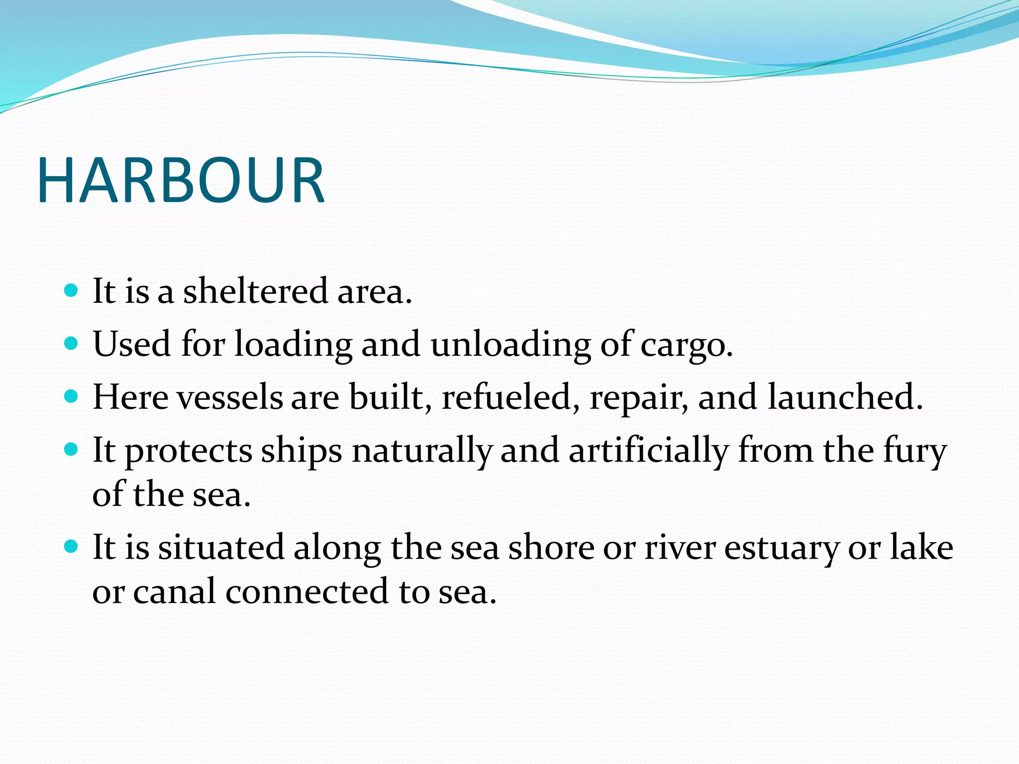 Harbours and docks | PPTX
