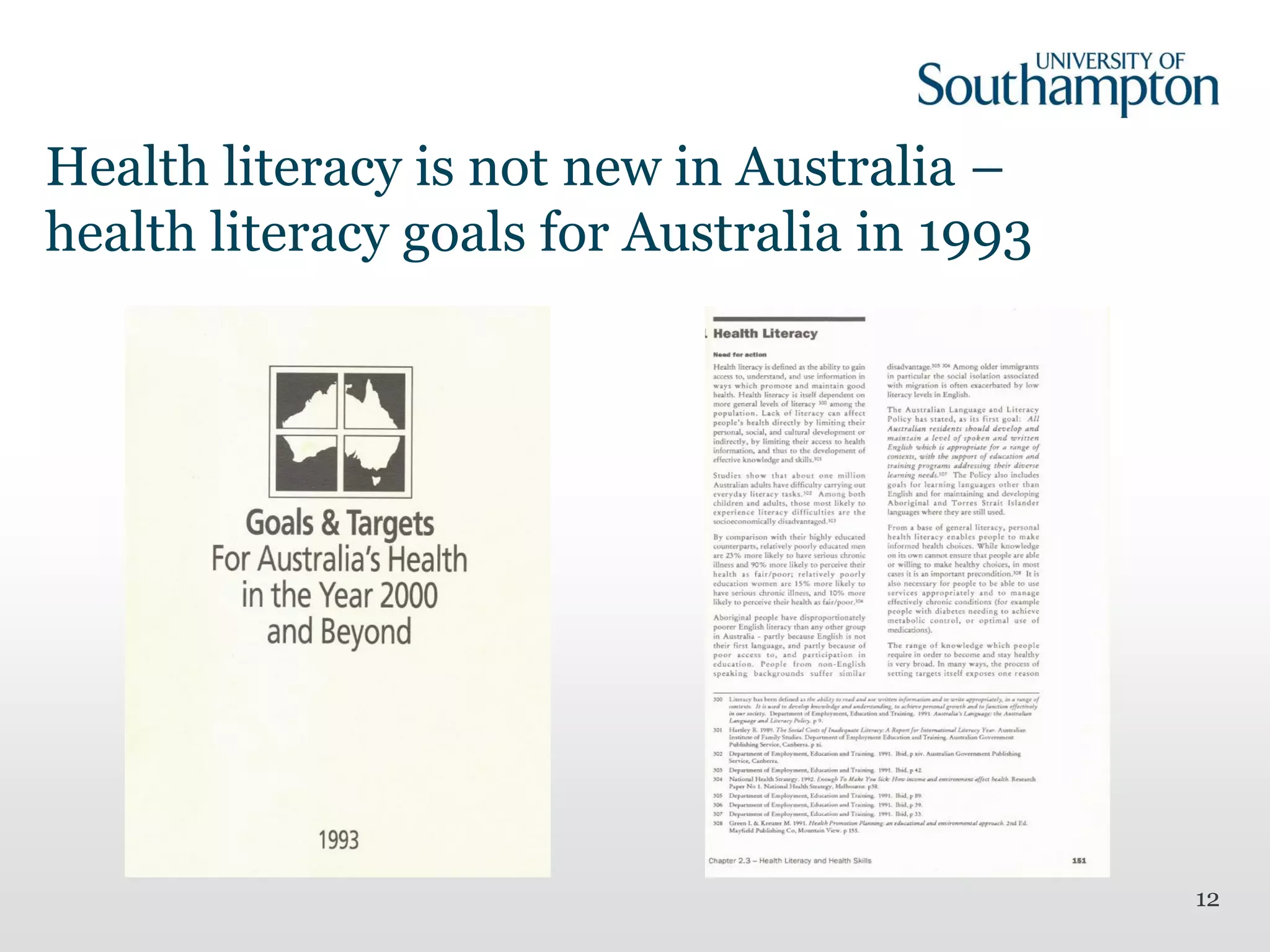 Don Nutbeam | The evolving concept of health literacy | PDF