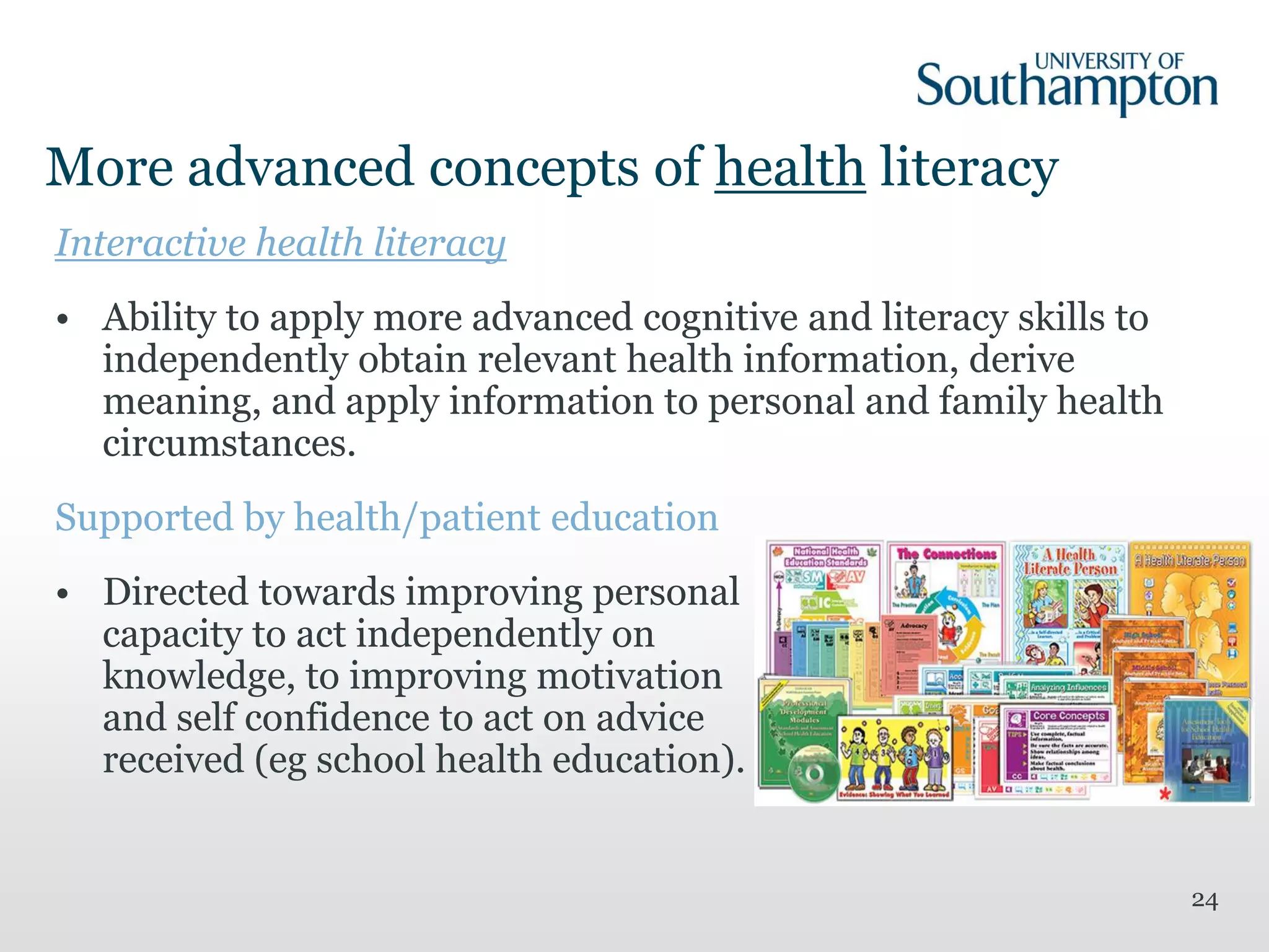 Don Nutbeam | The evolving concept of health literacy | PDF