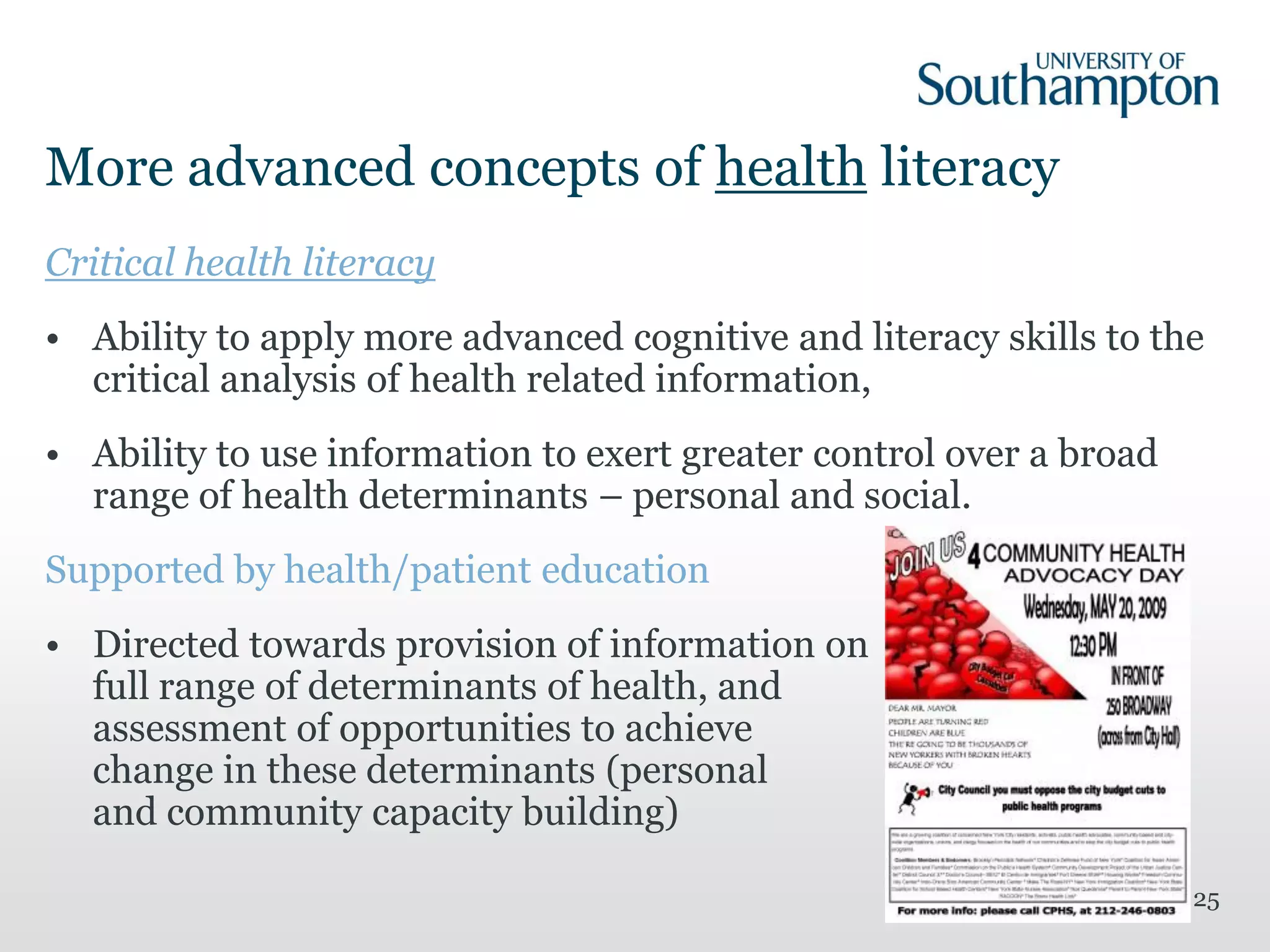 Don Nutbeam | The evolving concept of health literacy | PDF
