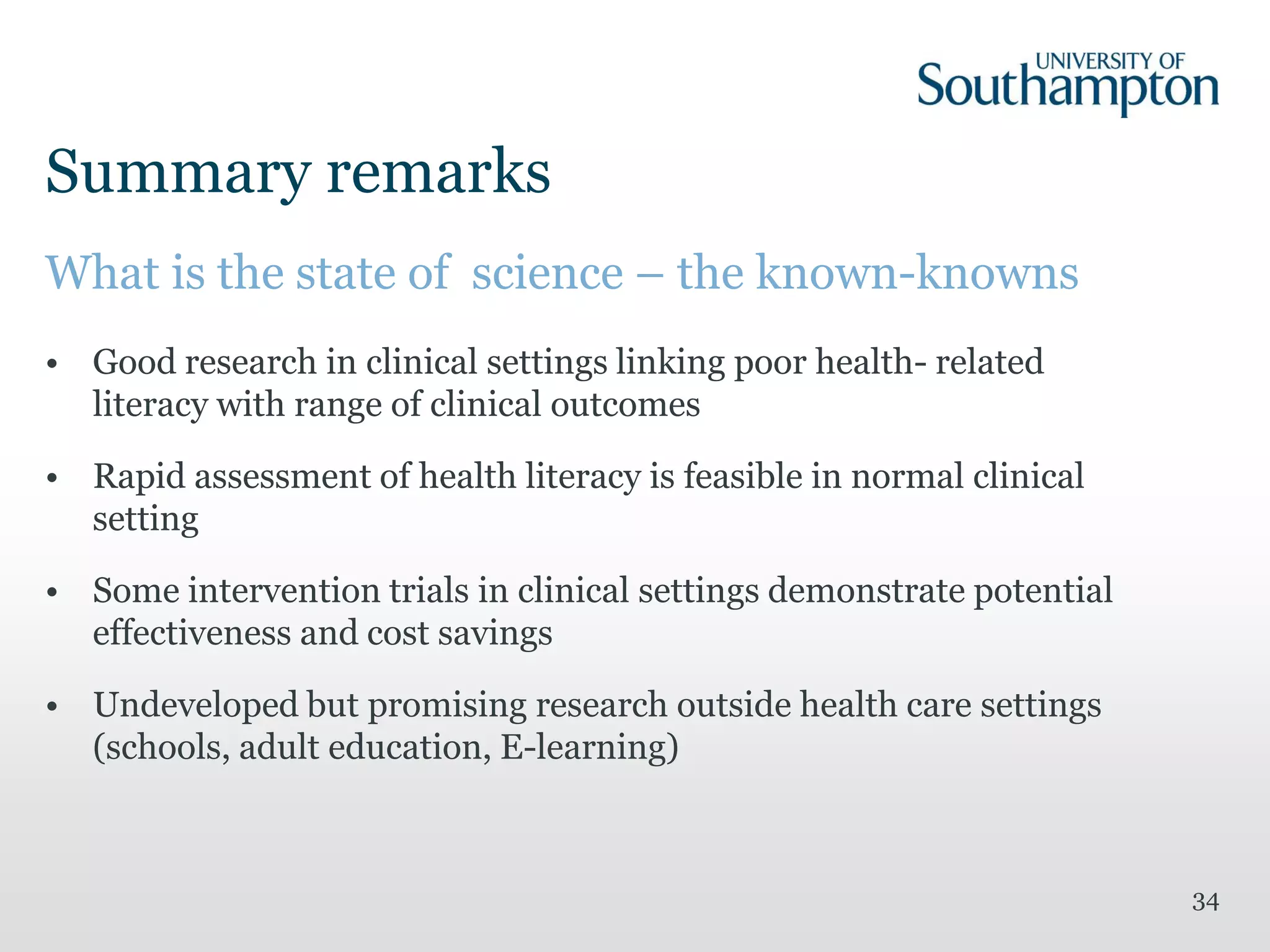 Don Nutbeam | The evolving concept of health literacy | PDF