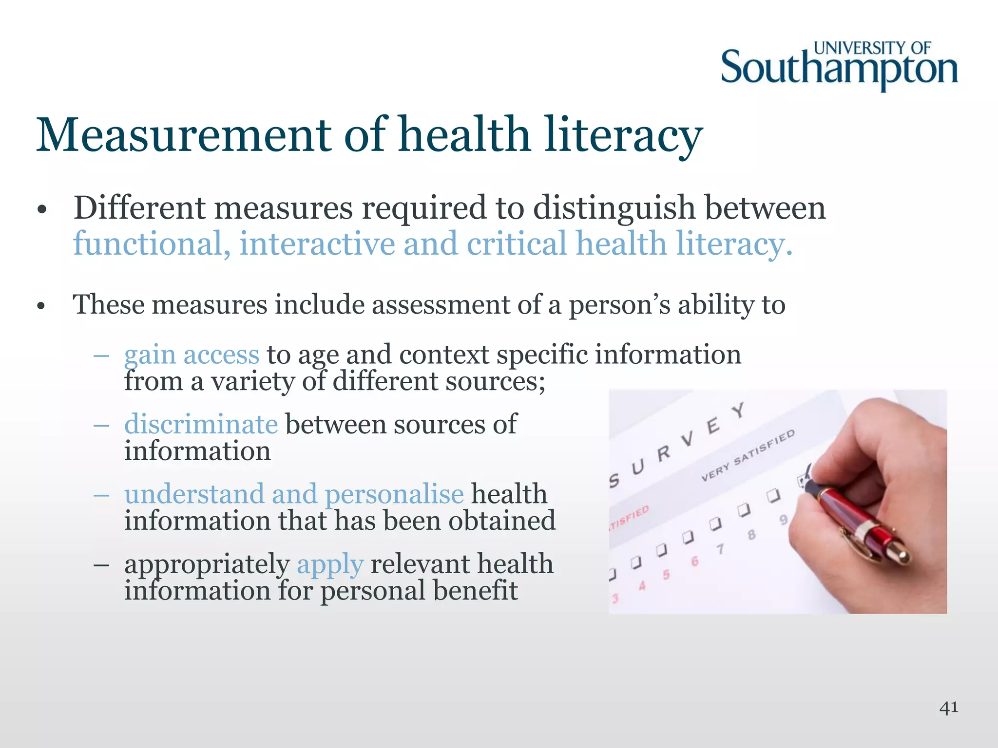 Don Nutbeam | The evolving concept of health literacy | PDF