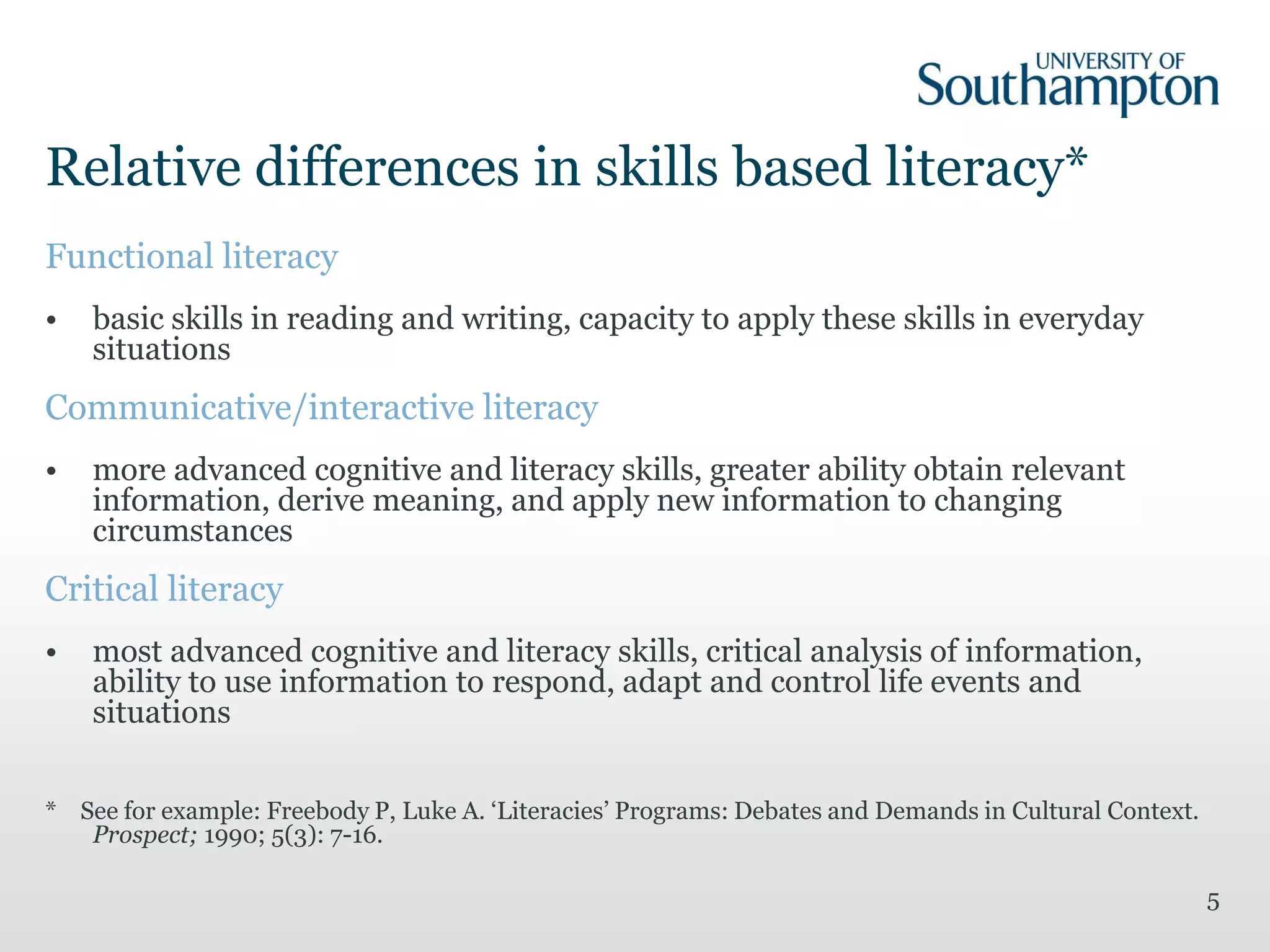 Don Nutbeam | The evolving concept of health literacy | PDF