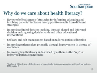 Don Nutbeam | The evolving concept of health literacy | PDF