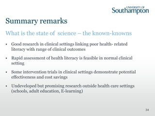 Don Nutbeam | The evolving concept of health literacy | PDF