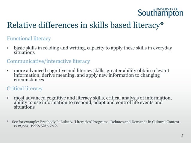 Don Nutbeam | The evolving concept of health literacy | PDF