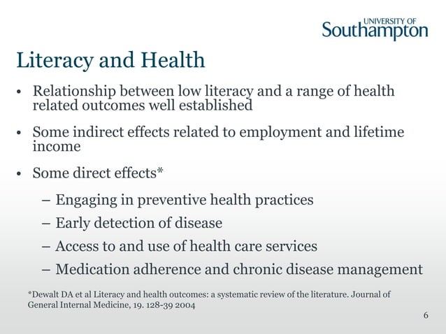 Don Nutbeam | The evolving concept of health literacy | PDF