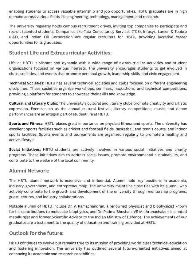 Harcourt Butler Technical University A Legacy of Excellence in ...