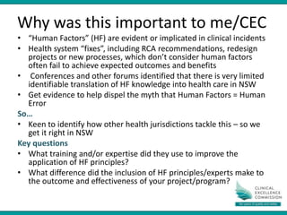 Bronwyn Shumack, Clinical Excellence Commission | PPTX