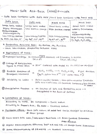 Hard - Soft Acid - Base (HSAB) Principle | PDF