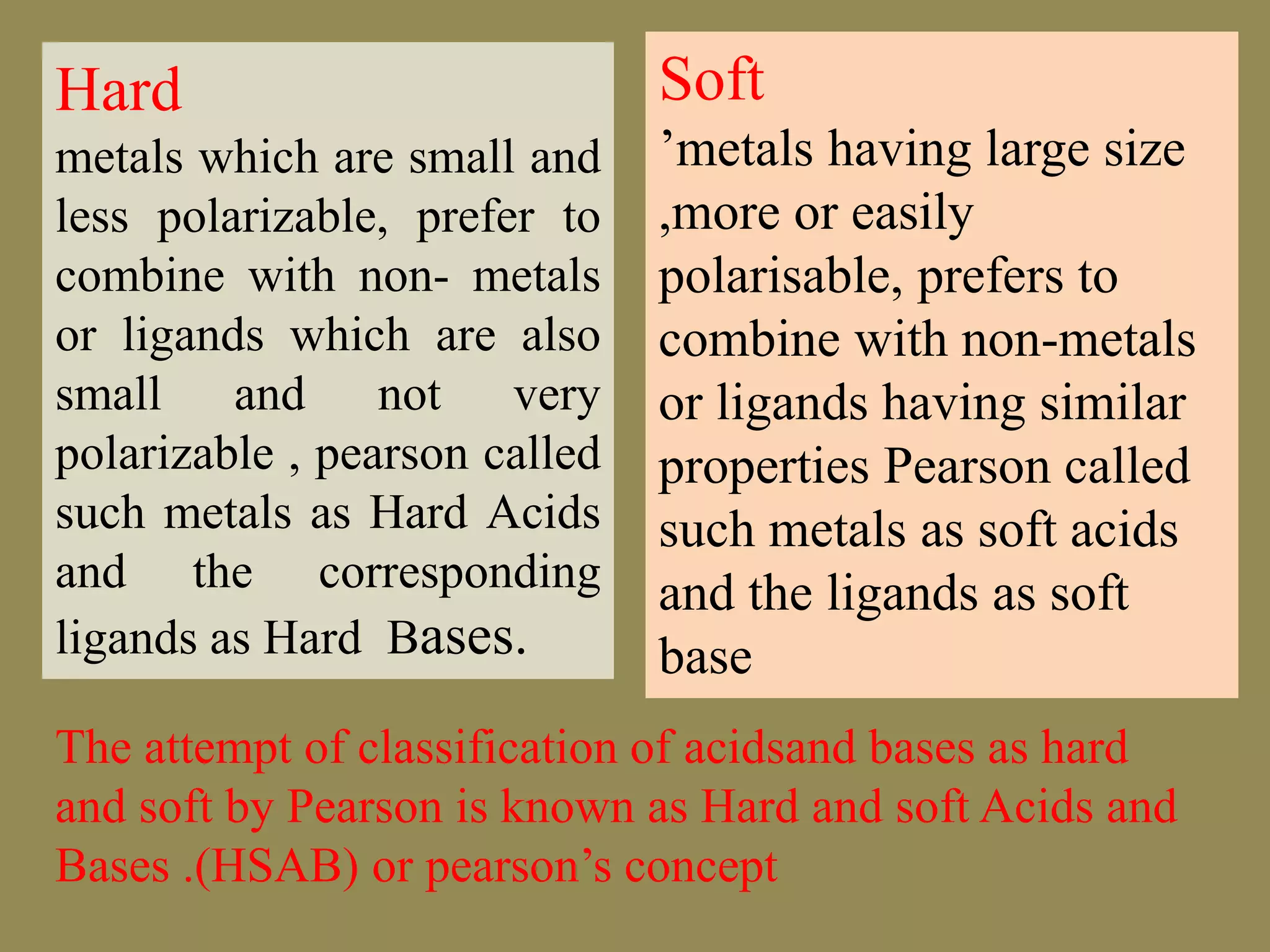 Hard soft acid-base theory | PPTX