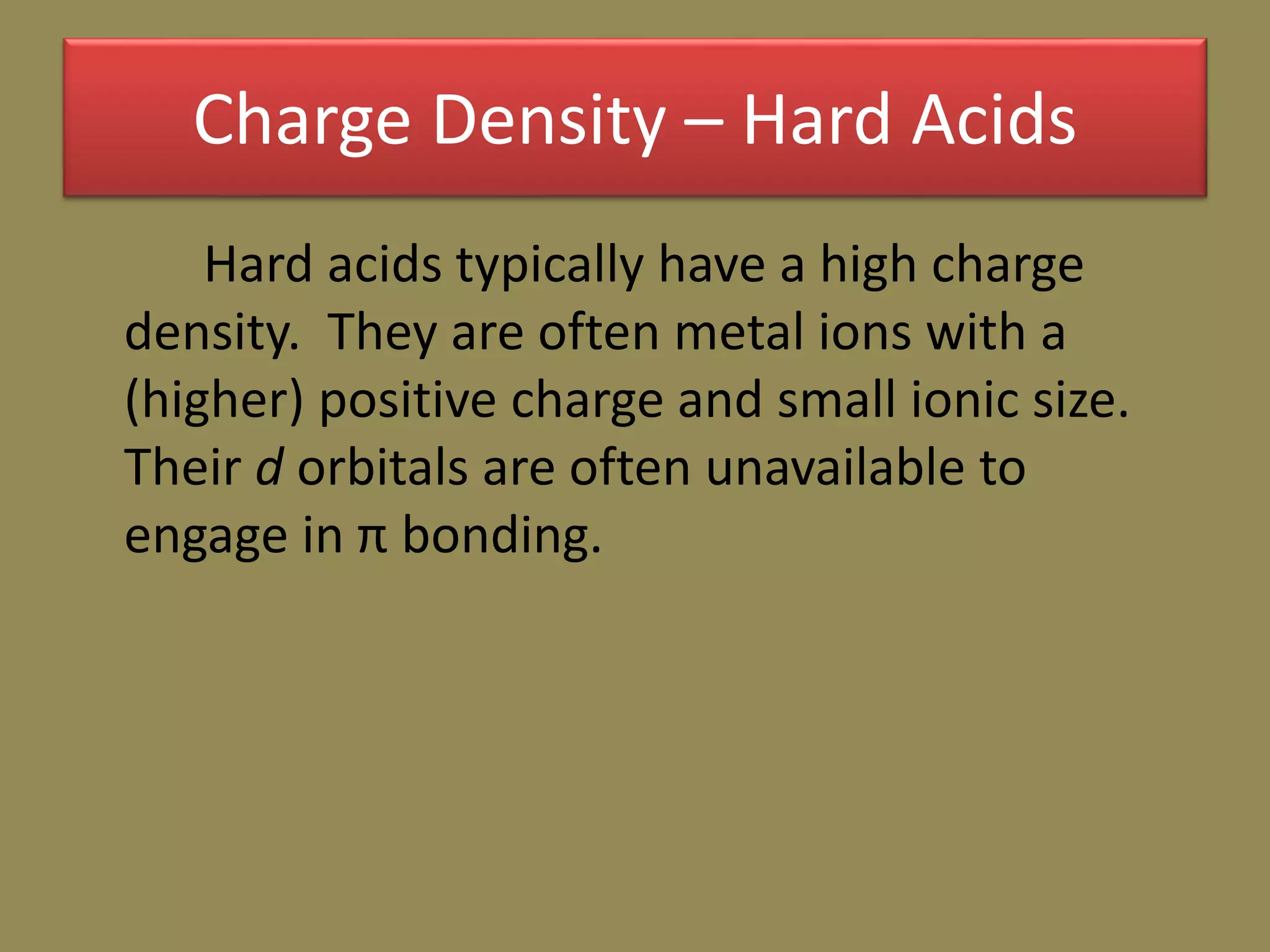 Hard soft acid-base theory | PPTX