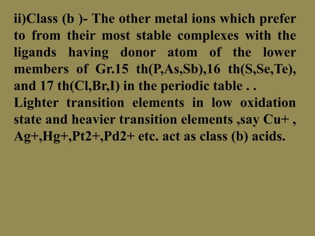 Hard soft acid-base theory | PPTX | Chemistry | Science