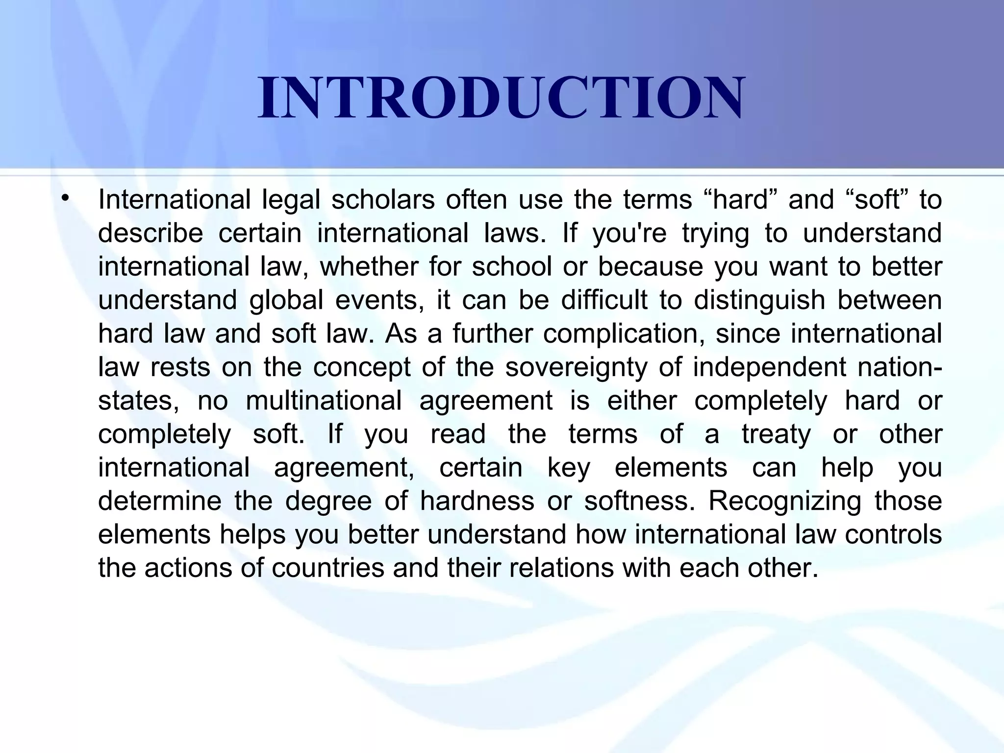 Hard and soft law copy | PPT