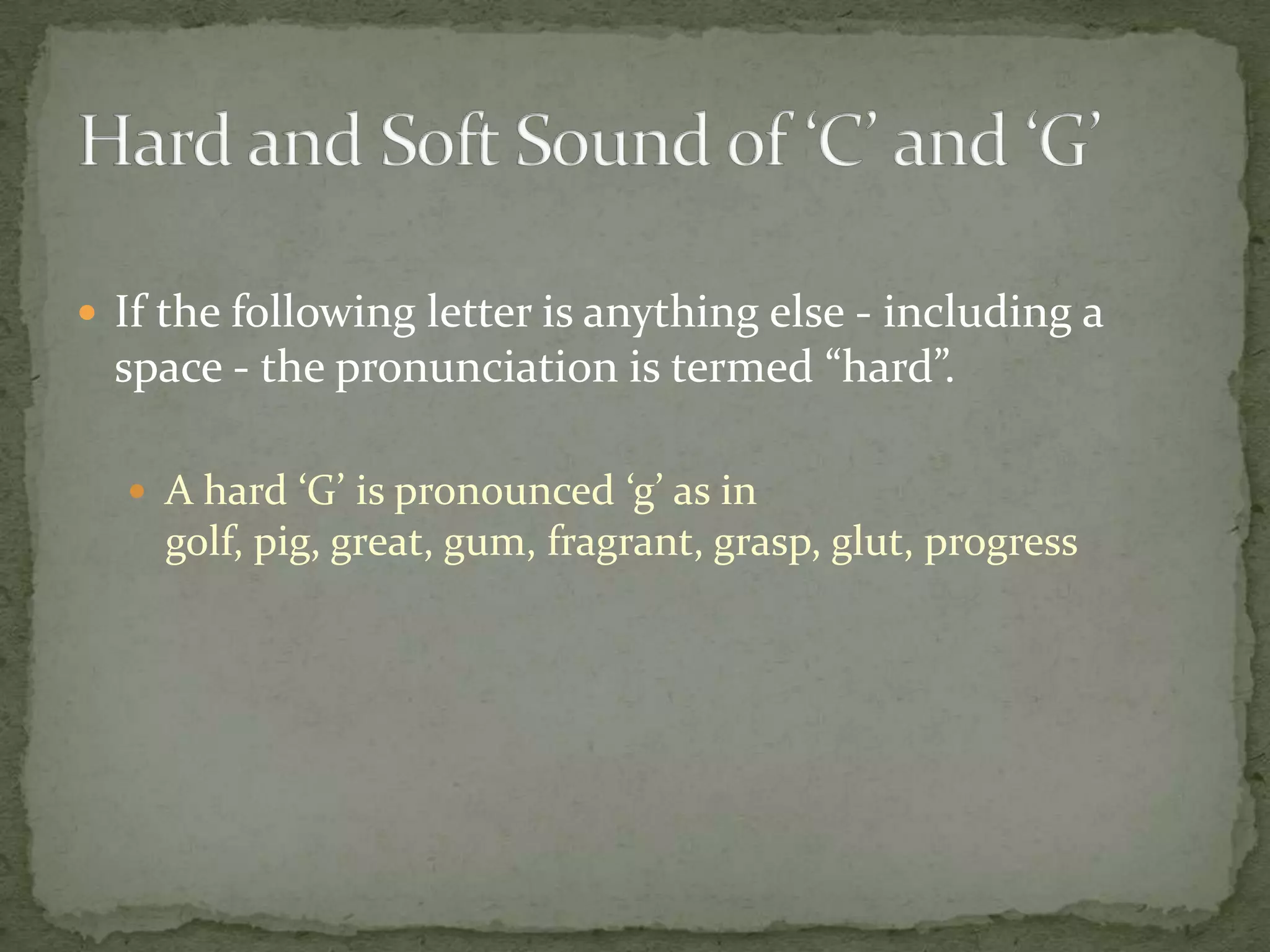 Hard and soft sounds of ‘c’ and 'g' | PPTX